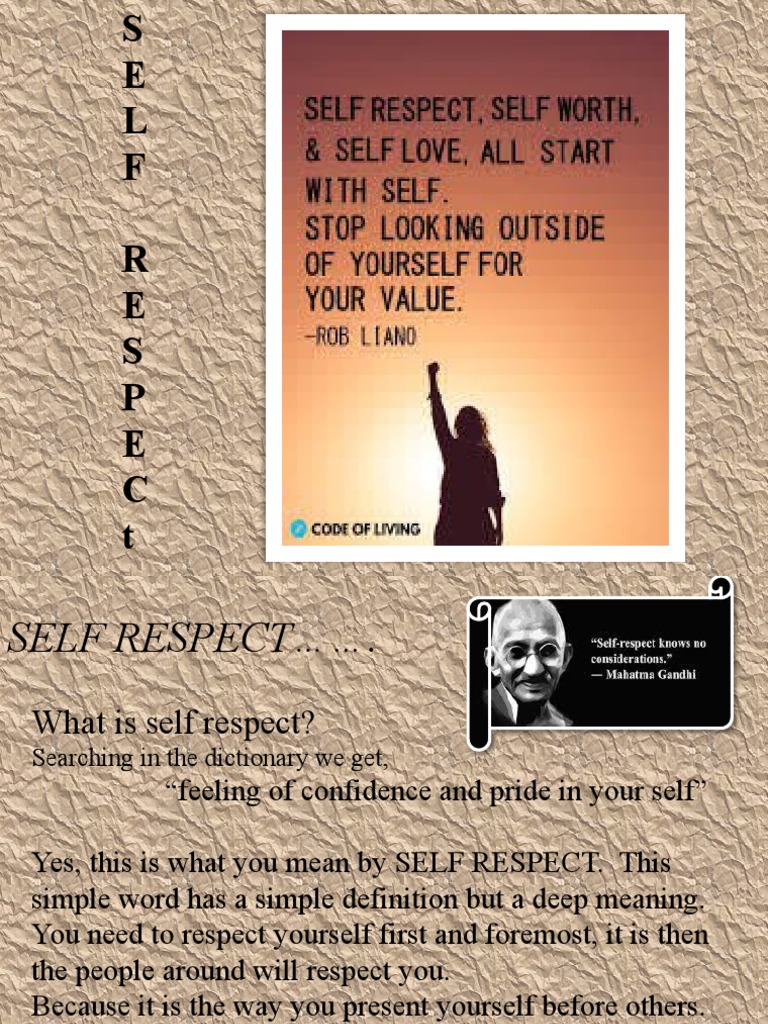 Self Respect | PDF | Self Esteem | Cognitive Science
