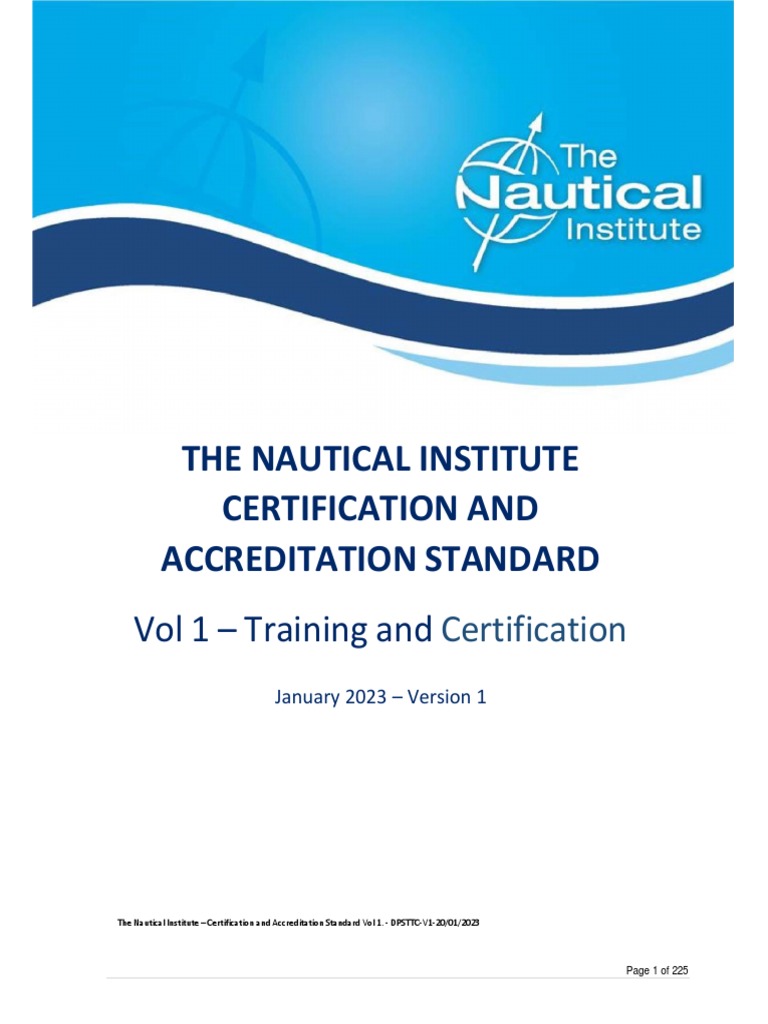 Nautical Institute DP Training Standards | PDF | Safety | Shipping