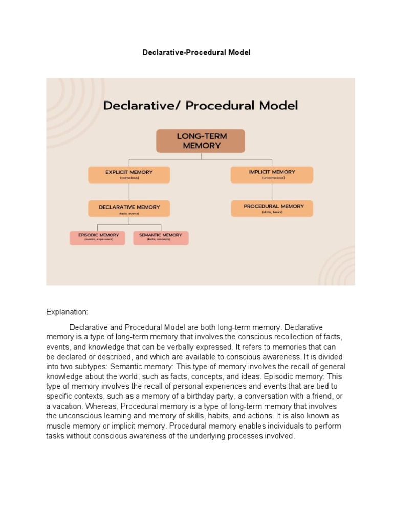 Declarative and Procedural Model | PDF