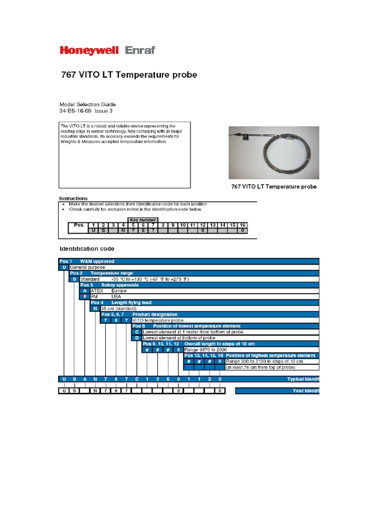 Honeywell 767 VITO LT Temp | PDF