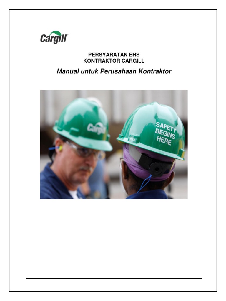 Cargill Contractor Global EHS Requirements - Contract Exhibit Indonesian - Indonesia | PDF ...