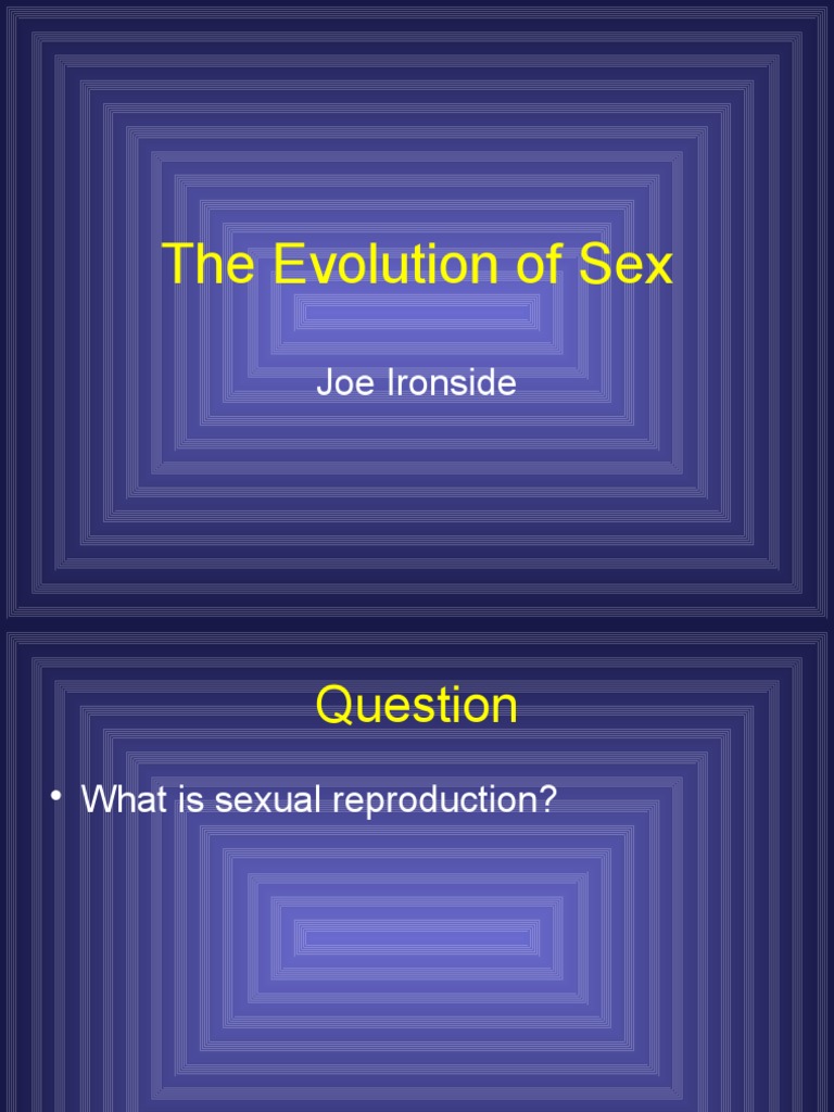 Evolution Of Sex Pdf Genetic Recombination Mutation