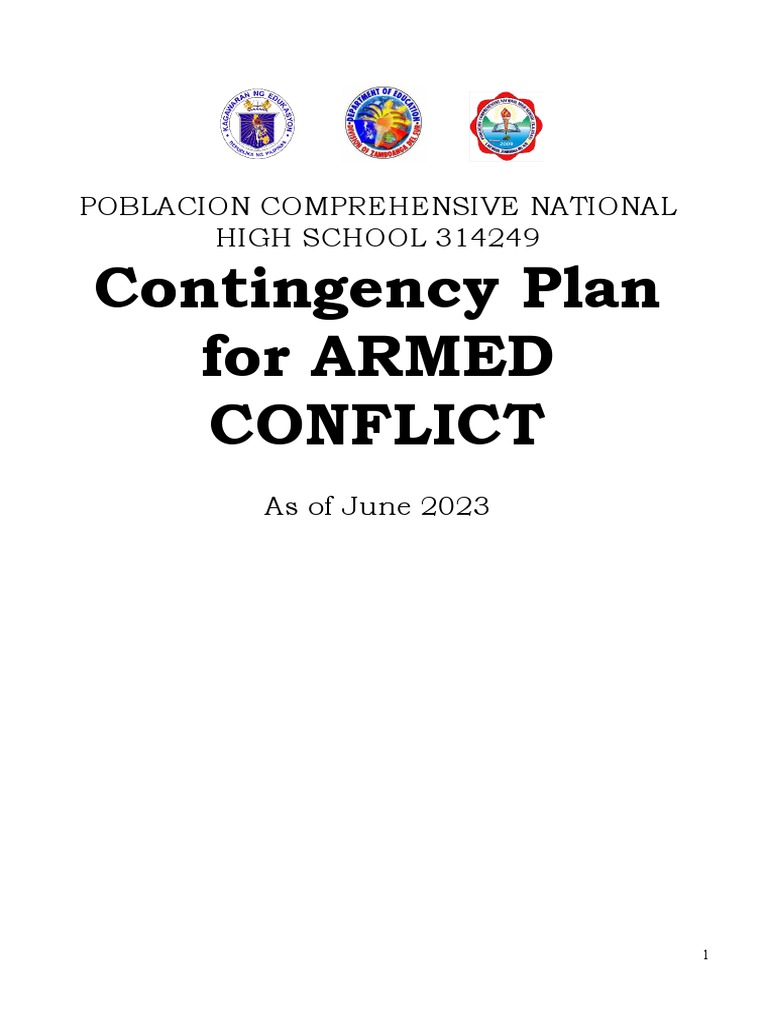 CP Template School Level Armed Conflict | PDF | Emergency Management | Emergency