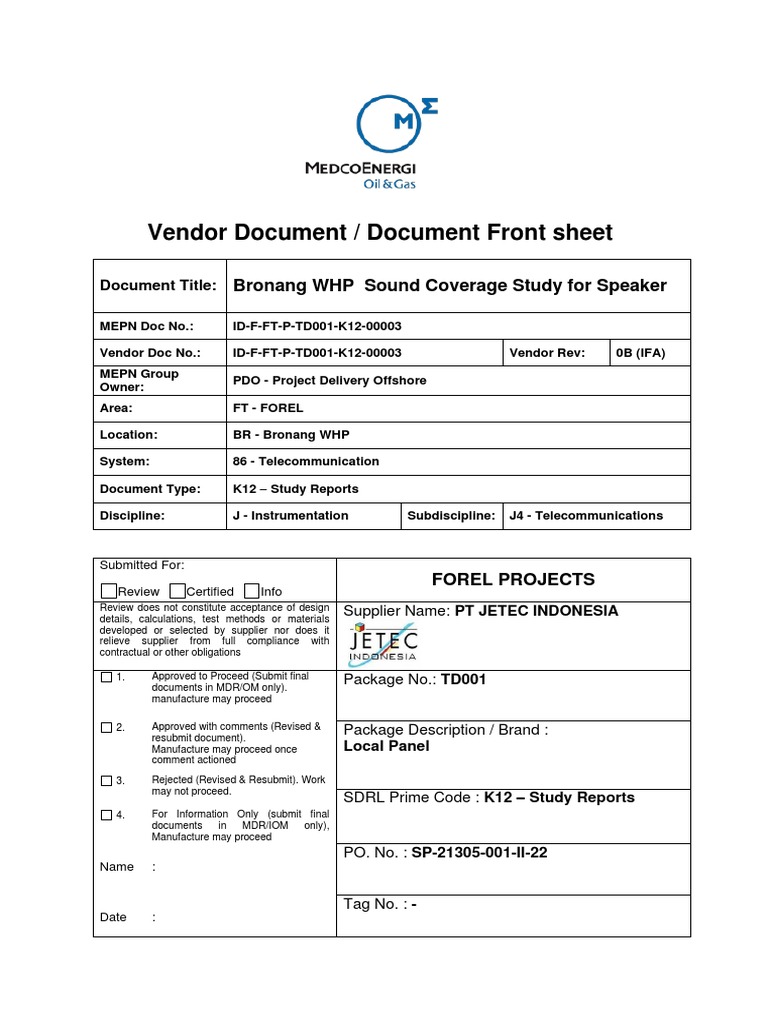 WHP Sound Coverage Study For Speaker | PDF | Decibel | Physical Sciences