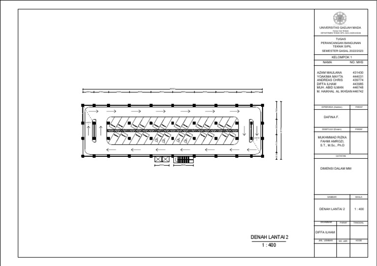 2.denah Lantai 2 Parkiran | PDF