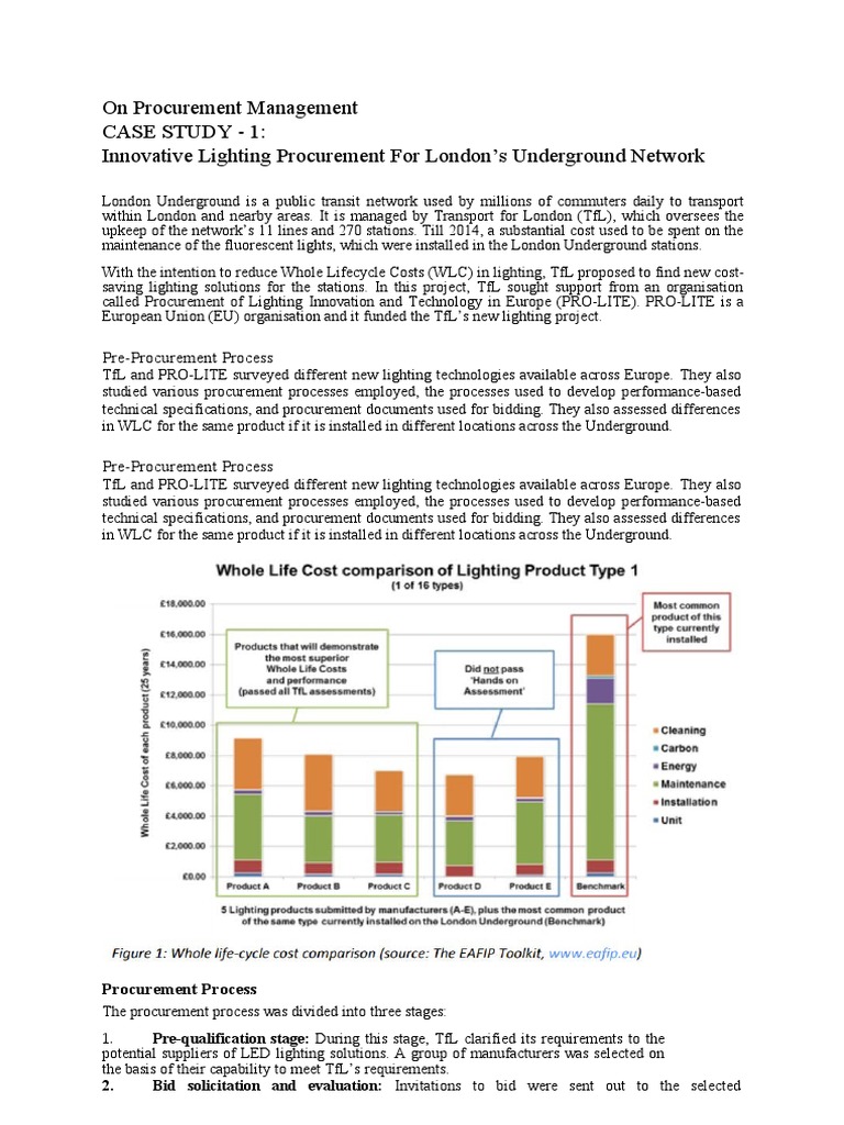 Case Study - 1 | PDF | Procurement | Lighting