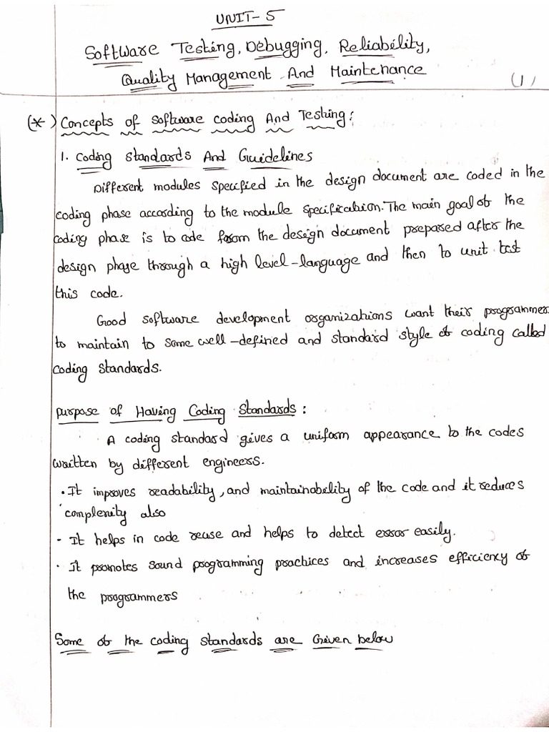 Software Engineering UNIT - 5 CME Diploma | PDF