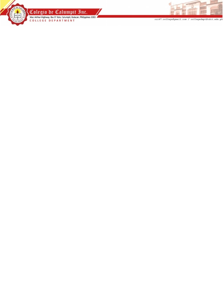 Cci College Header Template | PDF