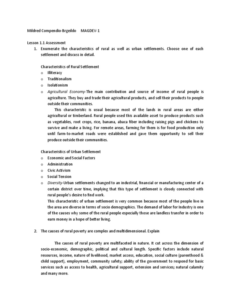 Module 1-Answers On Assessment | PDF | Poverty | Poverty & Homelessness