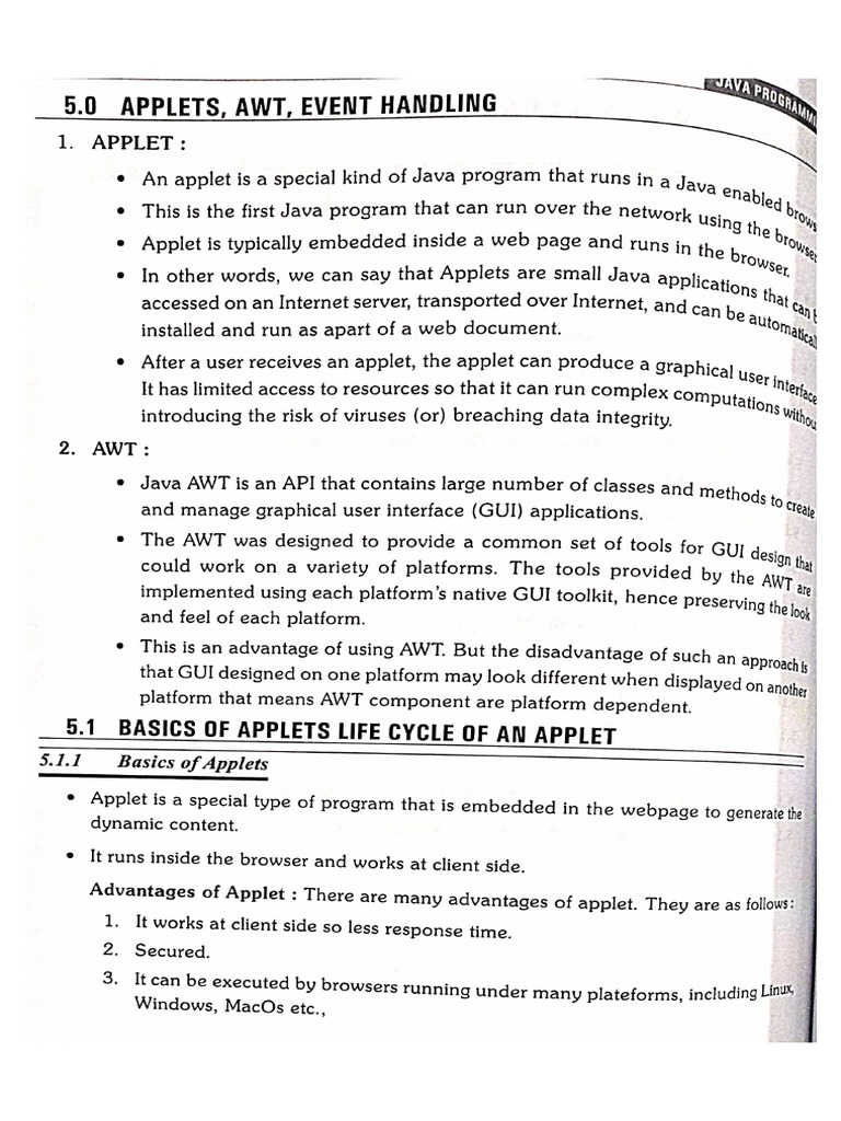 Java Unit-5 Cme Diploma | PDF Java Unit-5 Cme Diploma | PDF