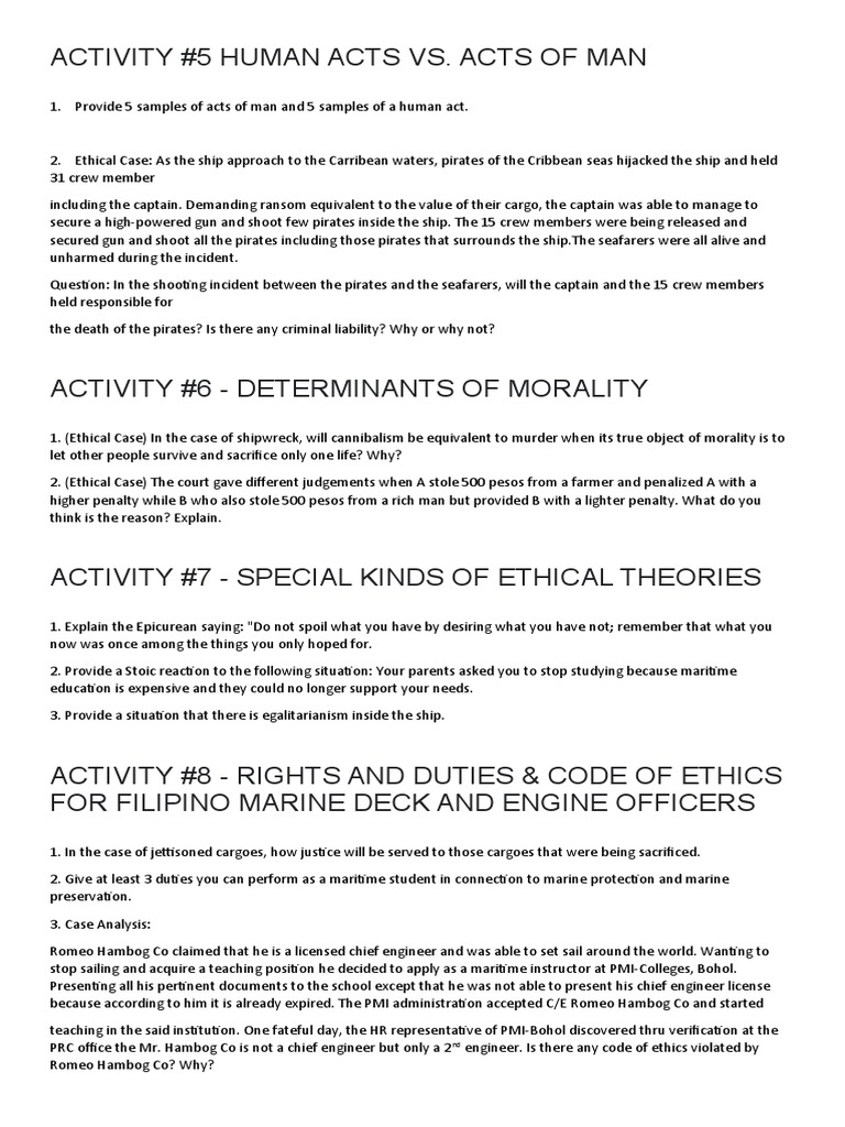 Ngec 8 Final ACTIVITY | PDF | Piracy | Applied Ethics