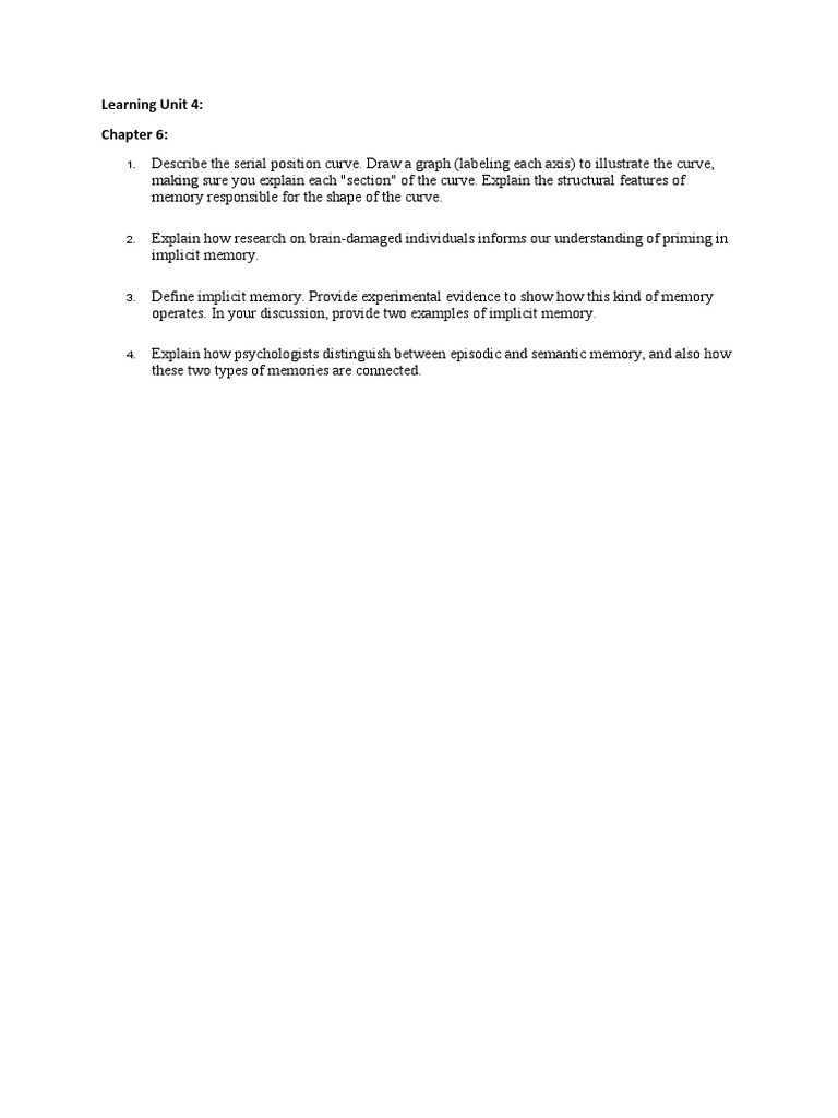 Learning Unit 4 | PDF