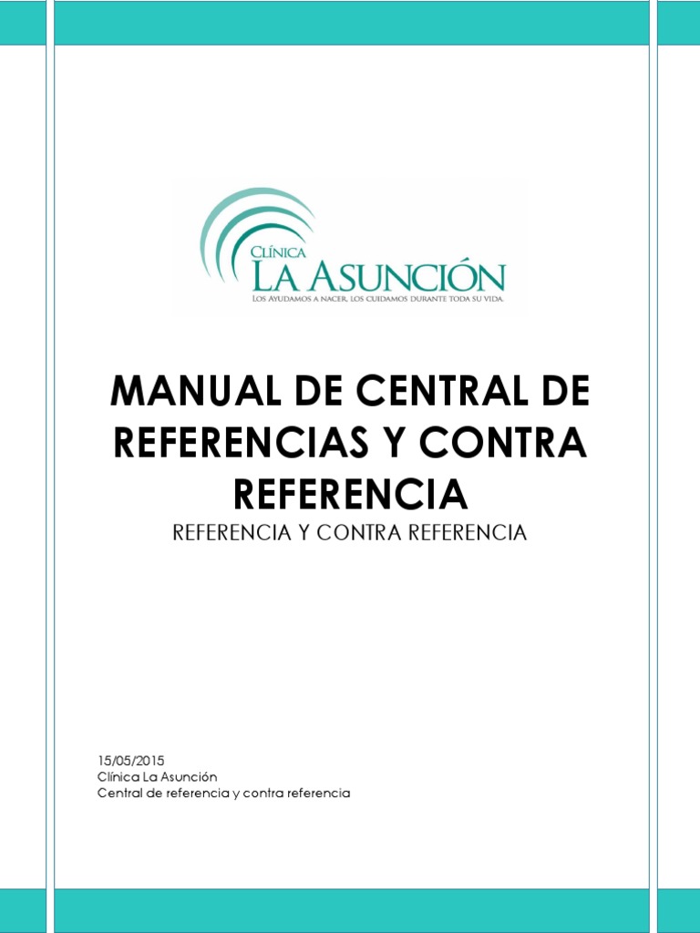 Manual de Referencia y Contrarreferencia. | PDF | Cuidado de la salud | Historial médico