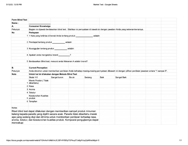Blind Test | PDF