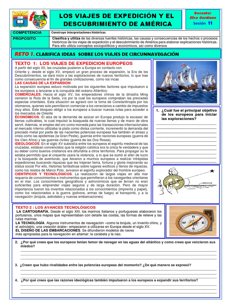Viajes de Expedición y Descubrimiento | PDF | Cristobal colon | Américas