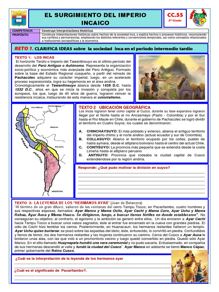 Sem 14. XxEl Origen de Los Incas y Surgimiento Del Imperio Incaico ...