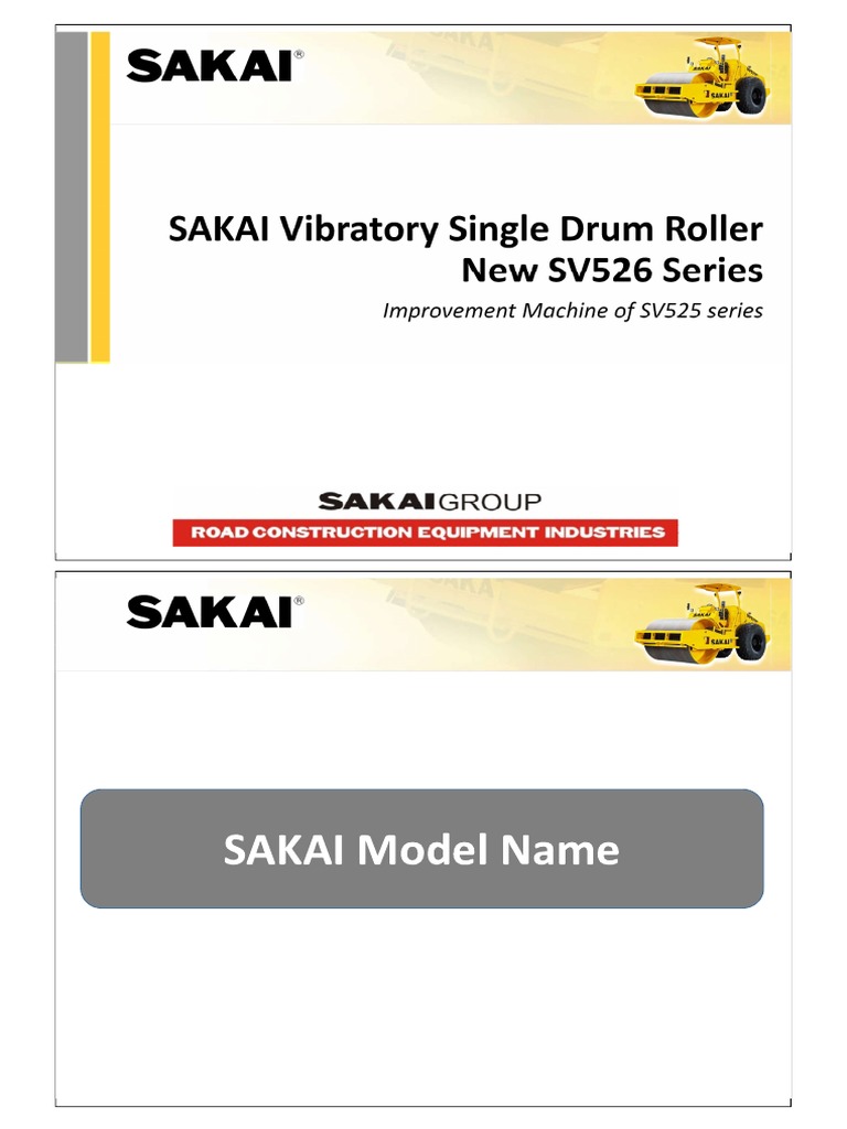 SAKAI Vibrating Roller SV526 Series | PDF