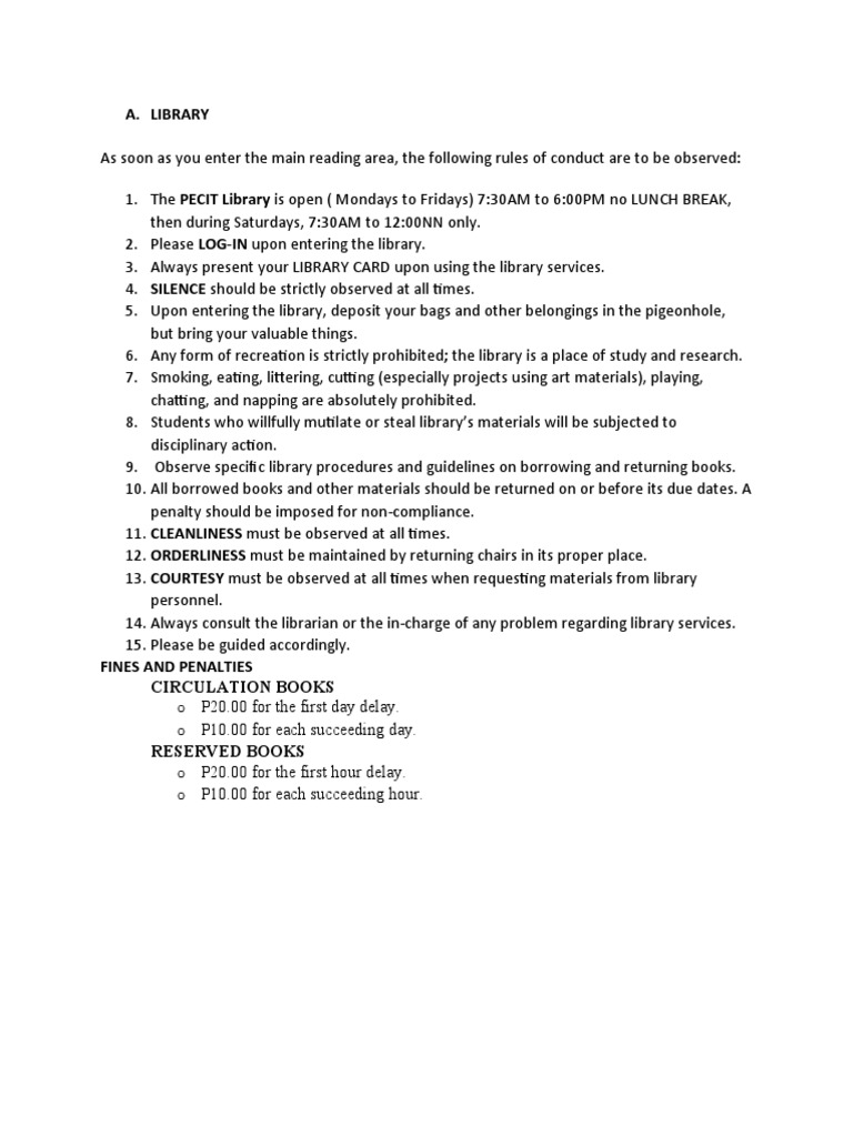 Library (Policies) | PDF