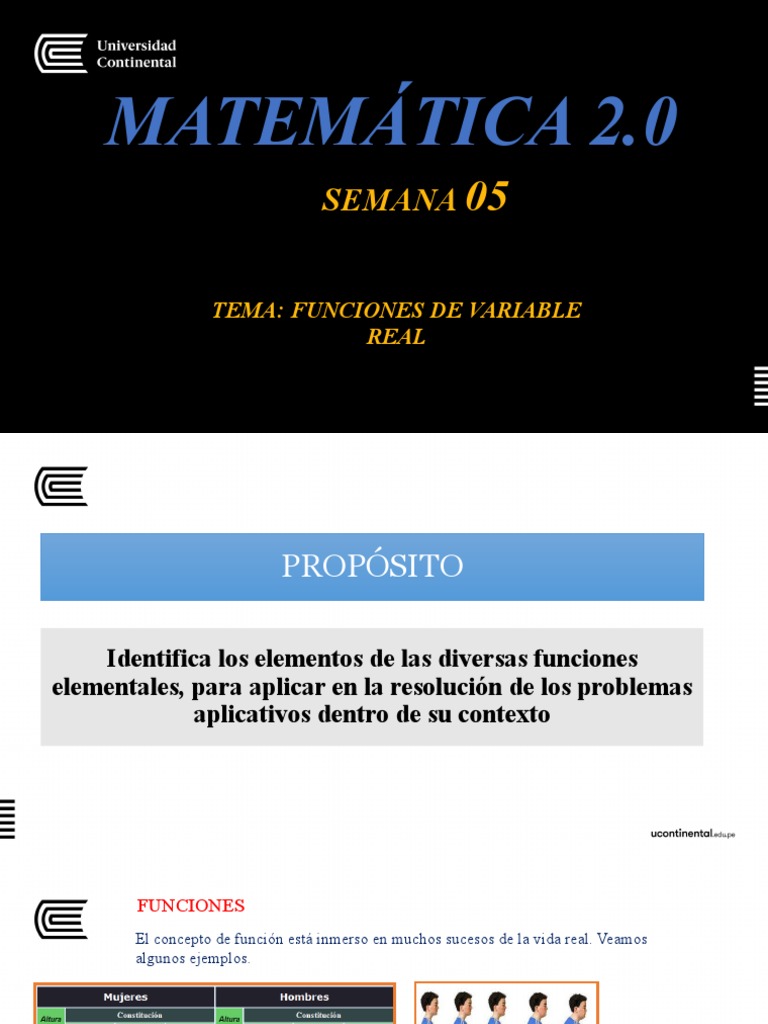 Semana 05 Funciones | PDF | Función (Matemáticas) | Objetos matemáticos