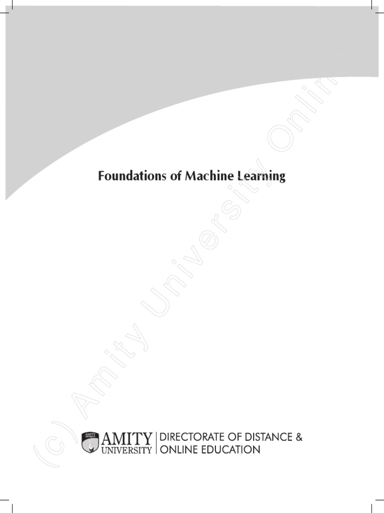 Foundation of Machine Learning F-PMLFML02-WS | PDF | Regression ...