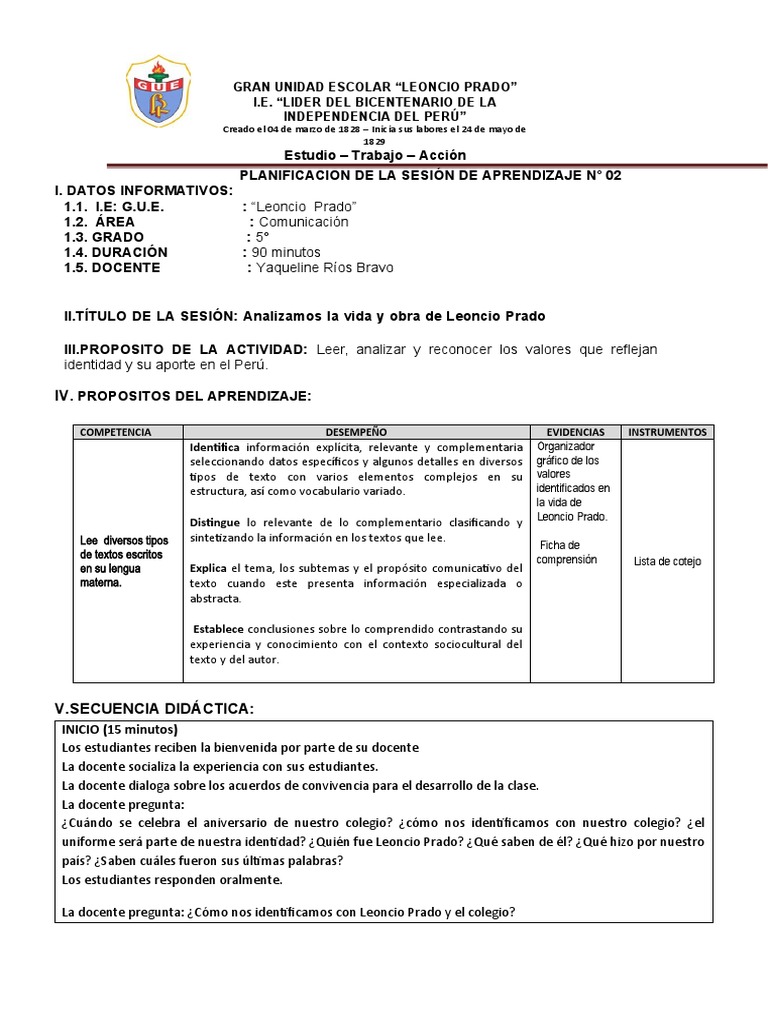 Sesion de Aprendizaje 1 | PDF | Aprendizaje | Modificación de comportamiento