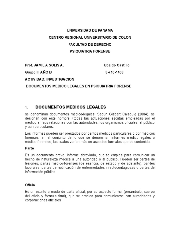Documentos Medico Legales | PDF | Método científico | Science