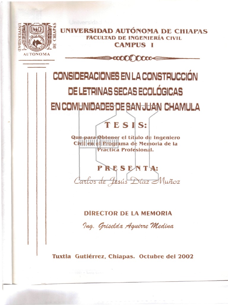 Consideraciones en La Construcción de Letrinas Secas Ecológicas en ... Consideraciones en La Construcción de Letrinas Secas Ecológicas en ...