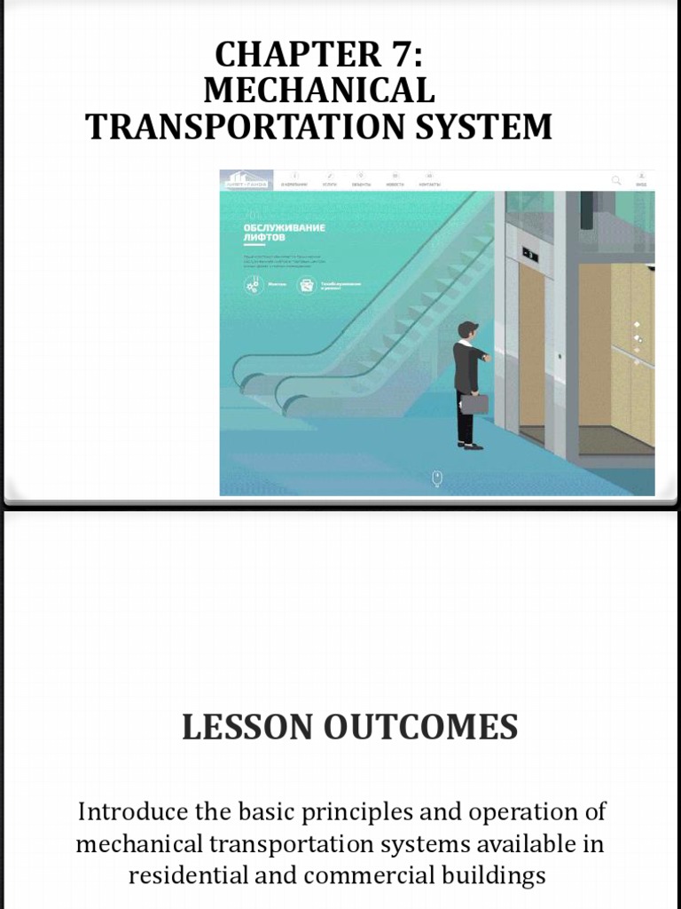Mechanical Transportation Systems in Buildings | PDF | Elevator ...