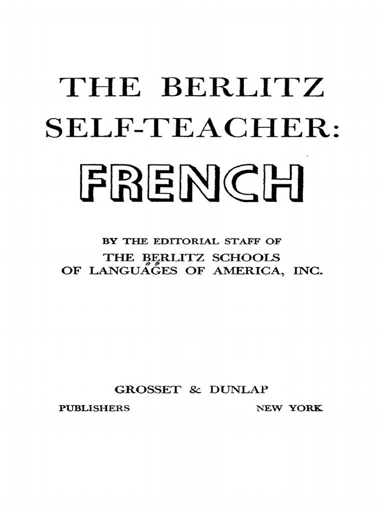 2015.168966.the Berlitz Self Teacher French | PDF