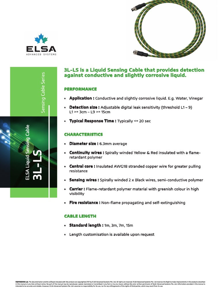 Elsa Cable | PDF | Wire | Equipment