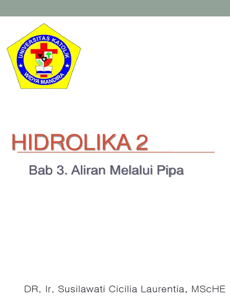 Hidrolika 2 Bab 3 Aliran Melalui Pipa | PDF