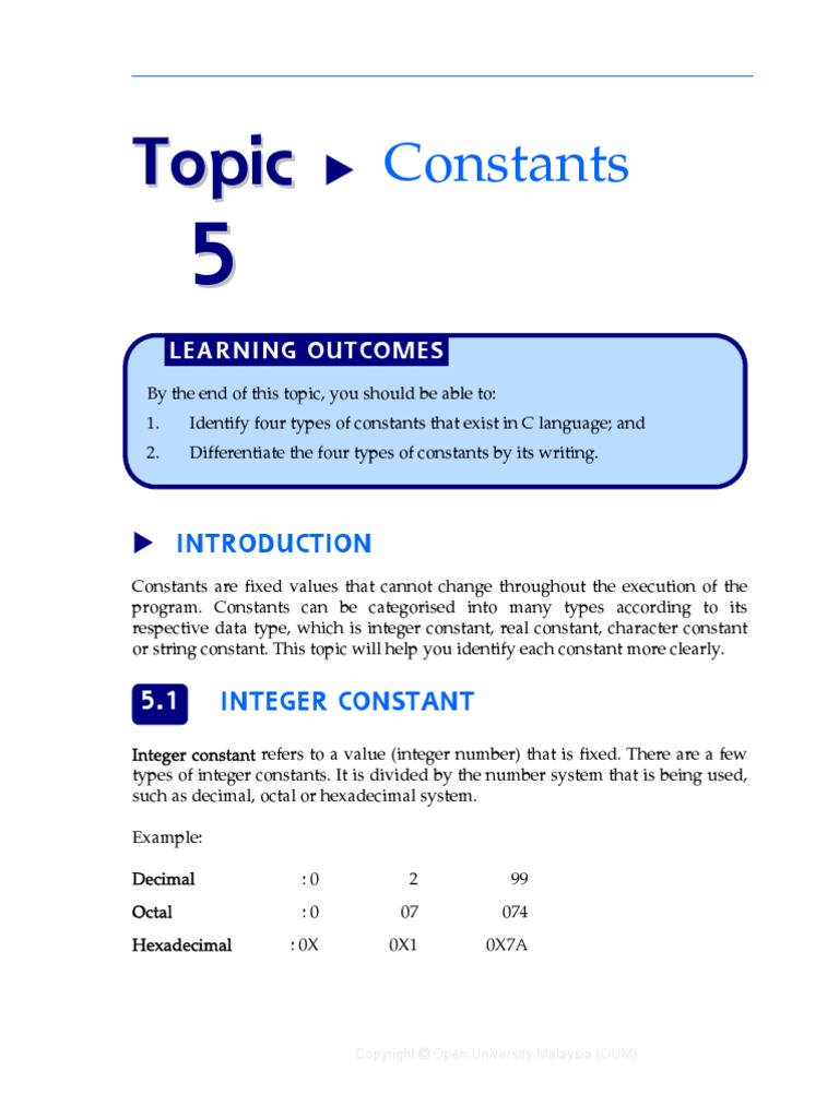 09 CBCP2101 - Topic05 | PDF | String (Computer Science) | Exponentiation