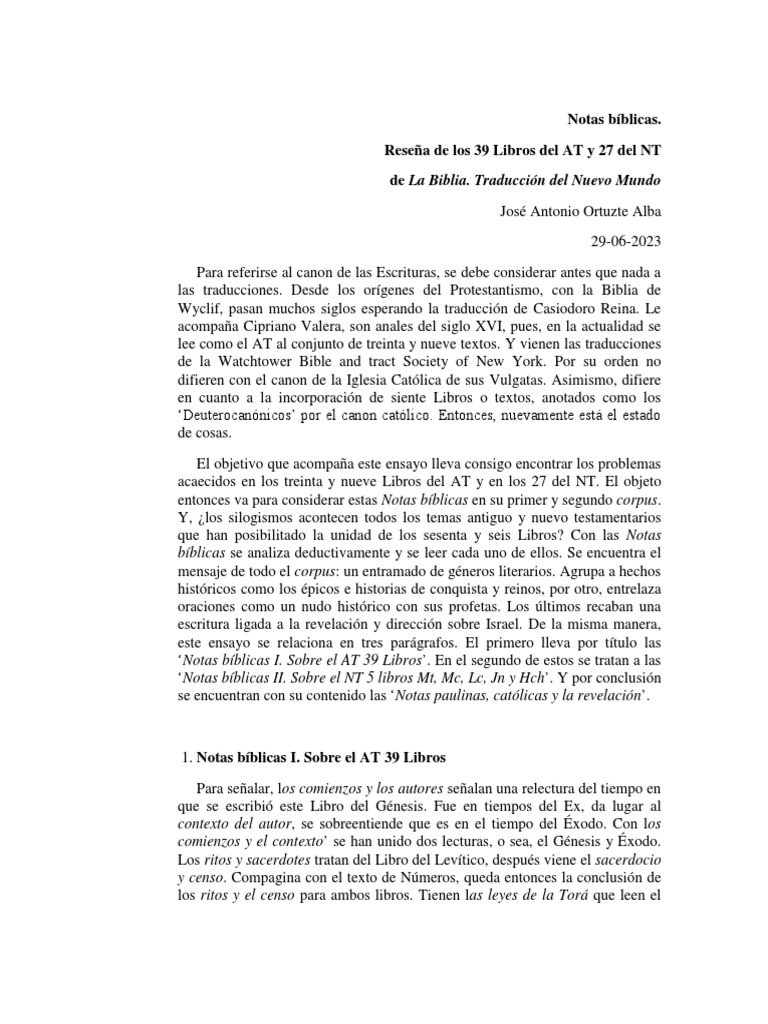 66 Notas Bíblicas | PDF | Jesús | Juan el apóstol