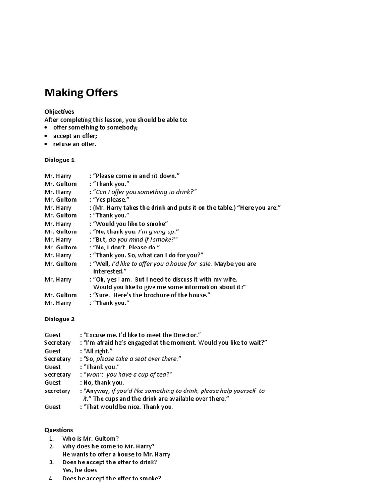 Task 2 Making OFfers | PDF