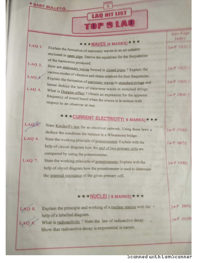 Physics 2 ND Year Imp | PDF