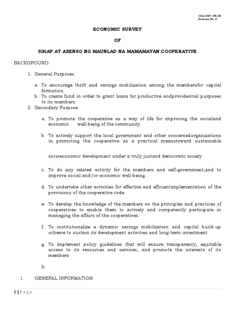 Economic Survey | PDF | Cooperative | Expense