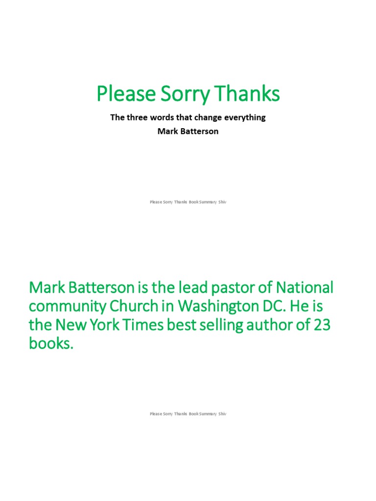 Power of Please, Sorry, and Thanks | PDF | Forgiveness