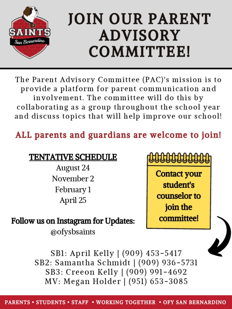 Join the Parent Advisory Committee | PDF