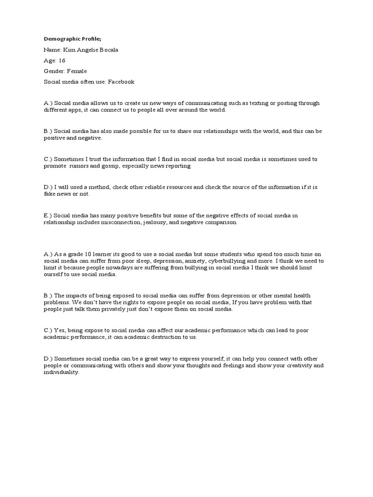 Demographic Profile | PDF