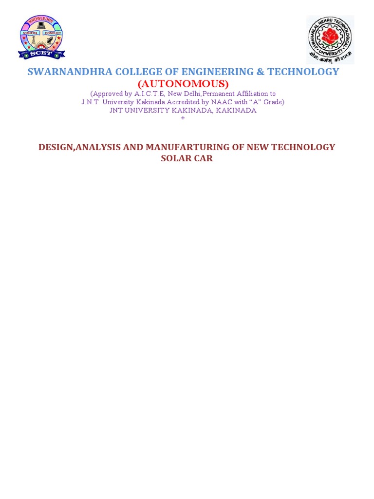 Solar Car Project | PDF | Solar Power | Friction