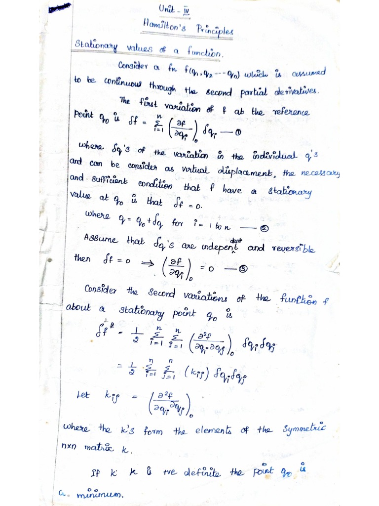 Classical Dynamics Unit 1 | PDF