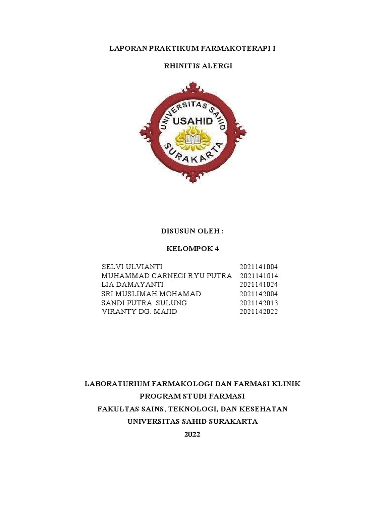 Kel.4 Lap Resmi Prak. Farter I. Rhinitis Alergi | PDF