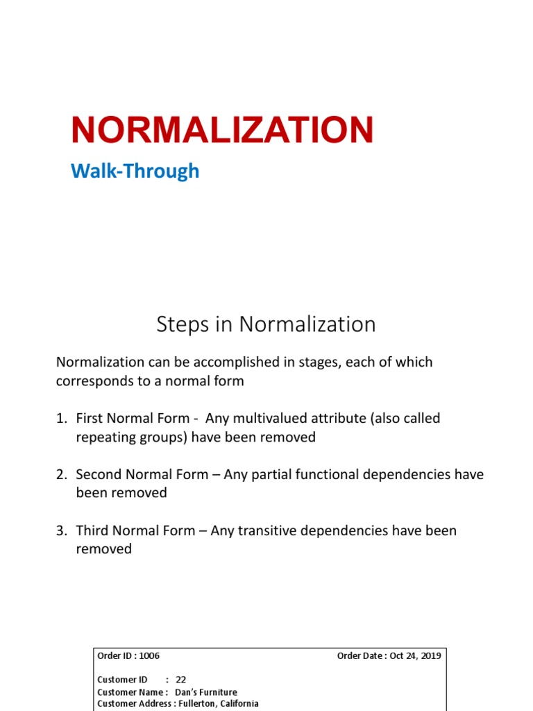 4-1 - NormalizationWT | PDF | Databases | Information Science