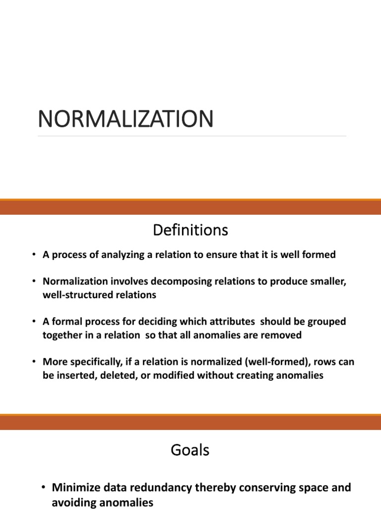 4 Normalization Pdf Data Model Databases