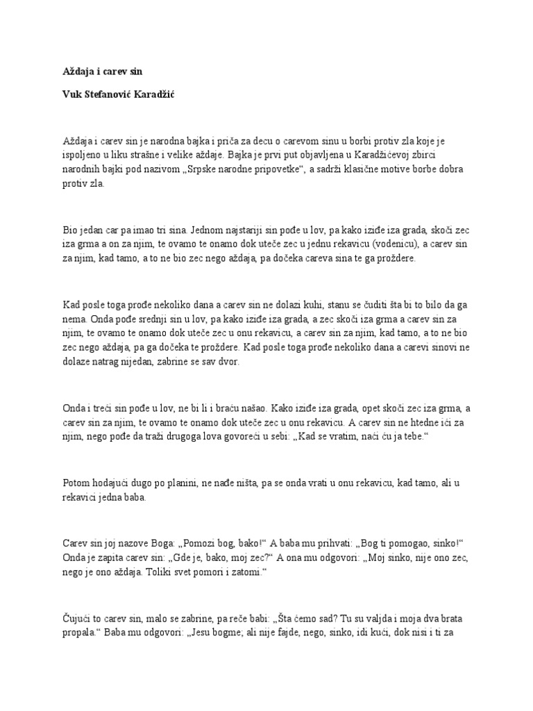 Aždaja I Carev Sin | PDF