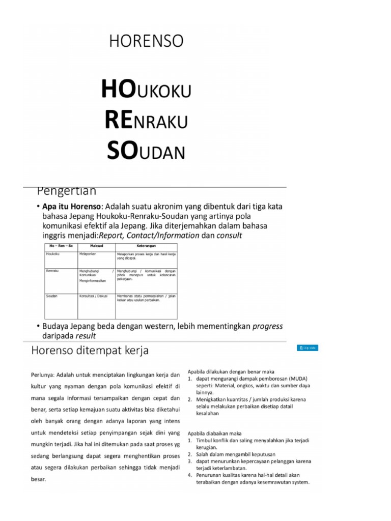 Horenso | PDF
