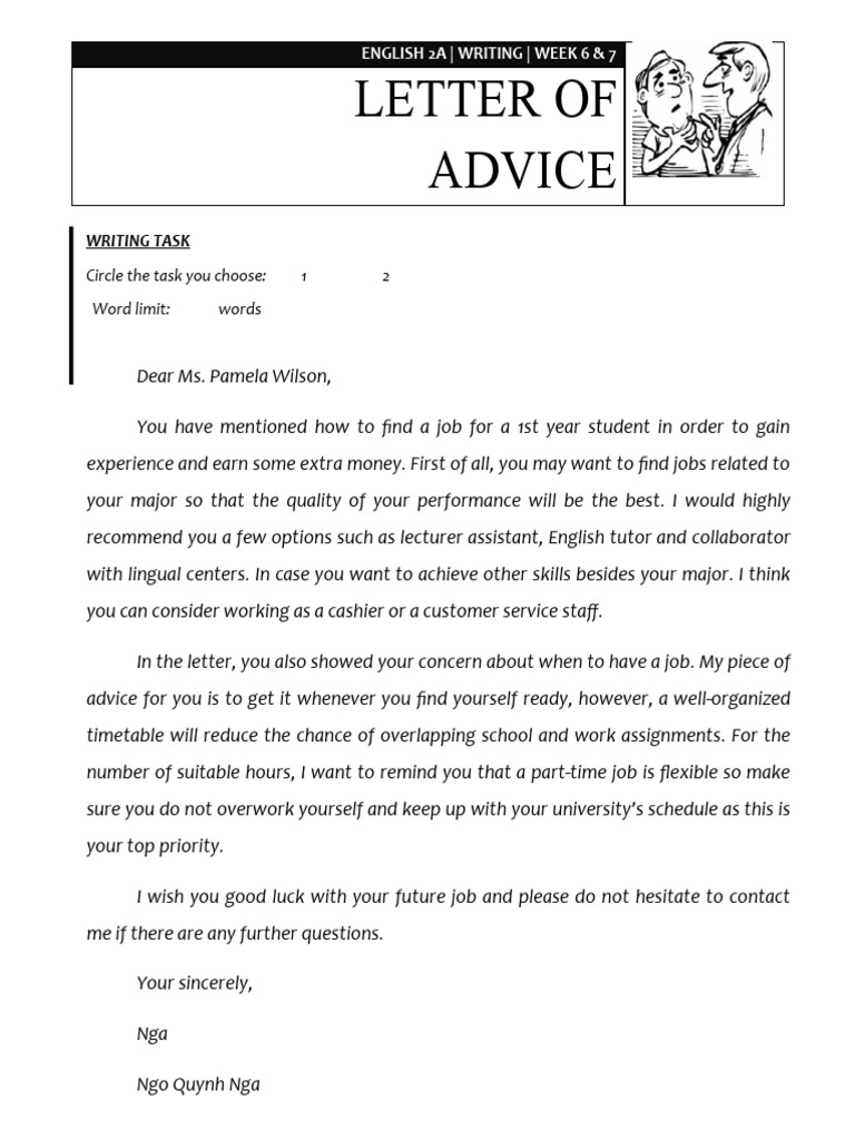 Letter of Advice Ver 2 | PDF | Learning | Cognition