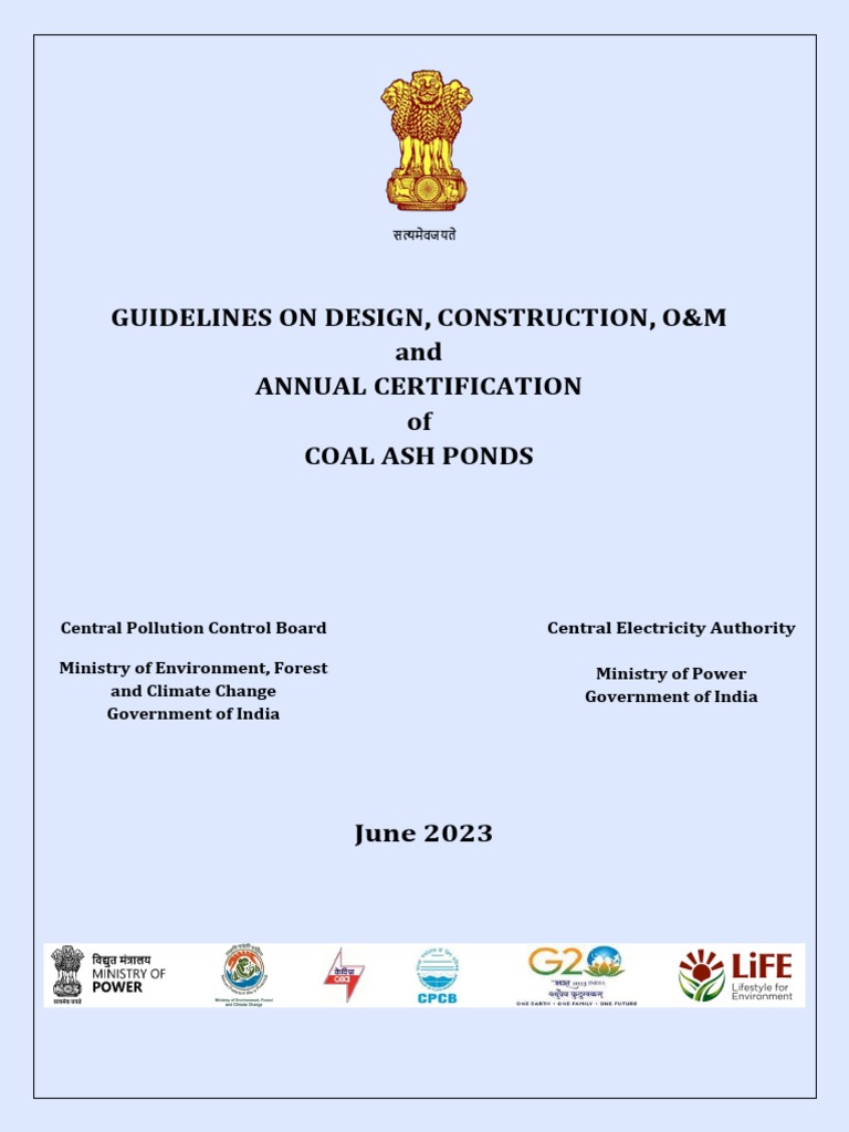 CEA GUIDELINES_ON_DESIGN_CONSTRUCTION_OM | PDF | Fly Ash | Dam