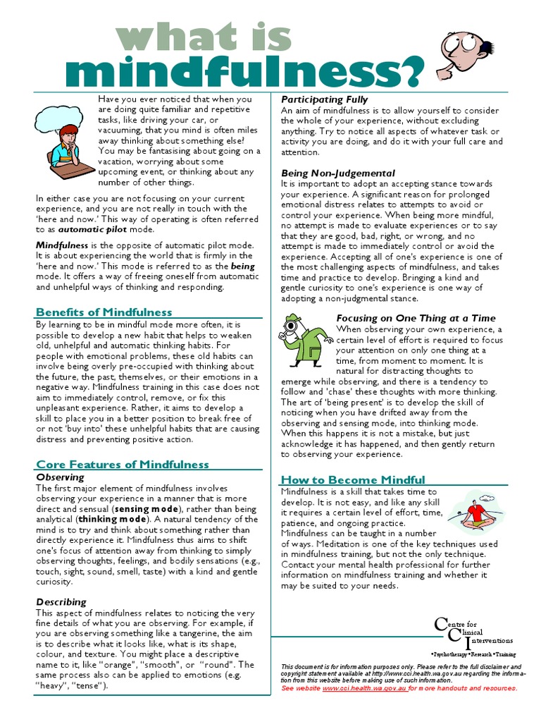 What Is Mindfulness | PDF | Mindfulness | Experience