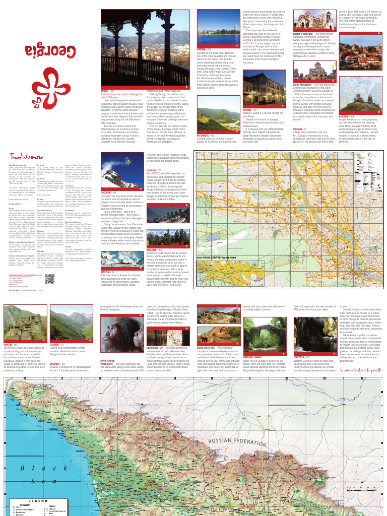 Georgia Tourist Attractions Map | PDF | Georgia (Country)